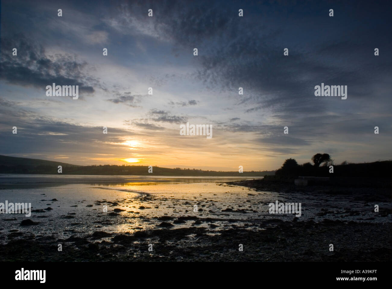 Irish Lough at Sunset Stock Photo - Alamy