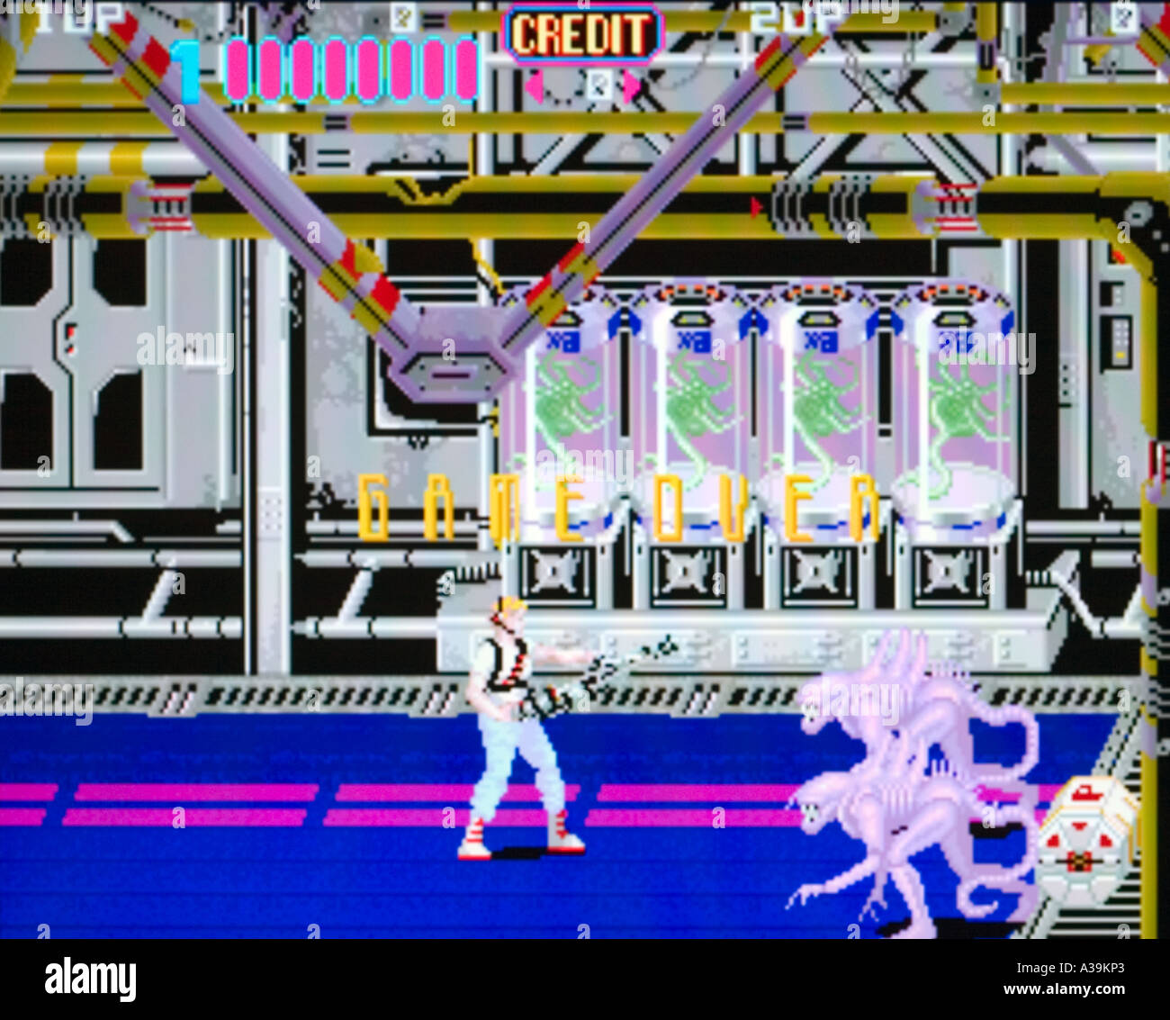 Aliens Konami 1990 vintage arcade videogame screenshot - EDITORIAL USE ...