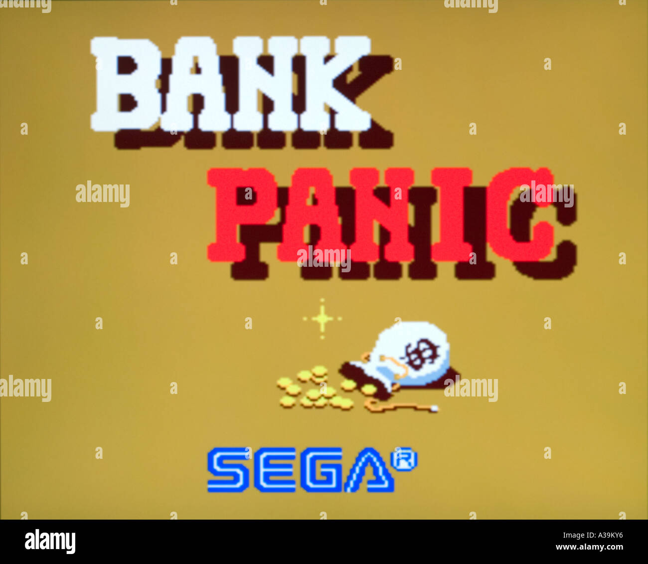 Bank Panic Sega 1983 vintage arcade videogame screenshot - EDITORIAL ...