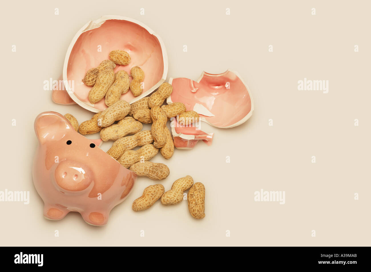 Peanuts in the bank Stock Photo - Alamy