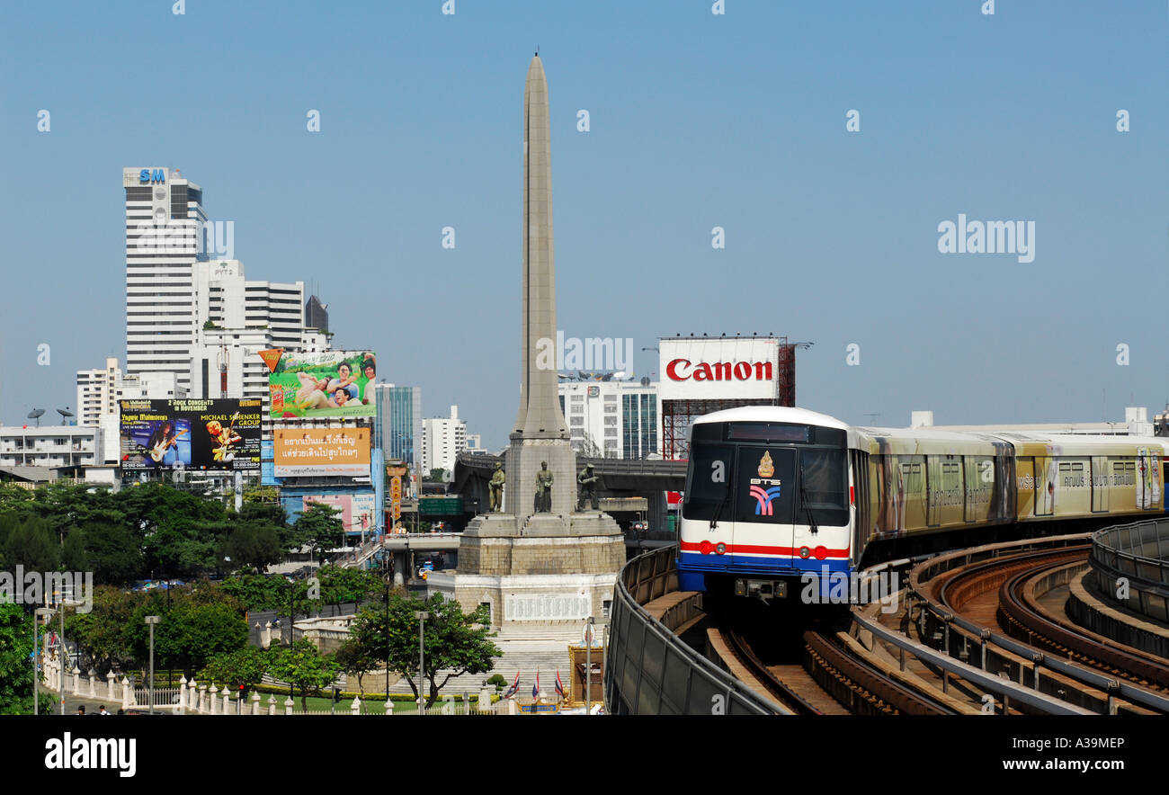 BTS Skytrain at Victory Monument Bangkok Thailand Stock Photo - Alamy