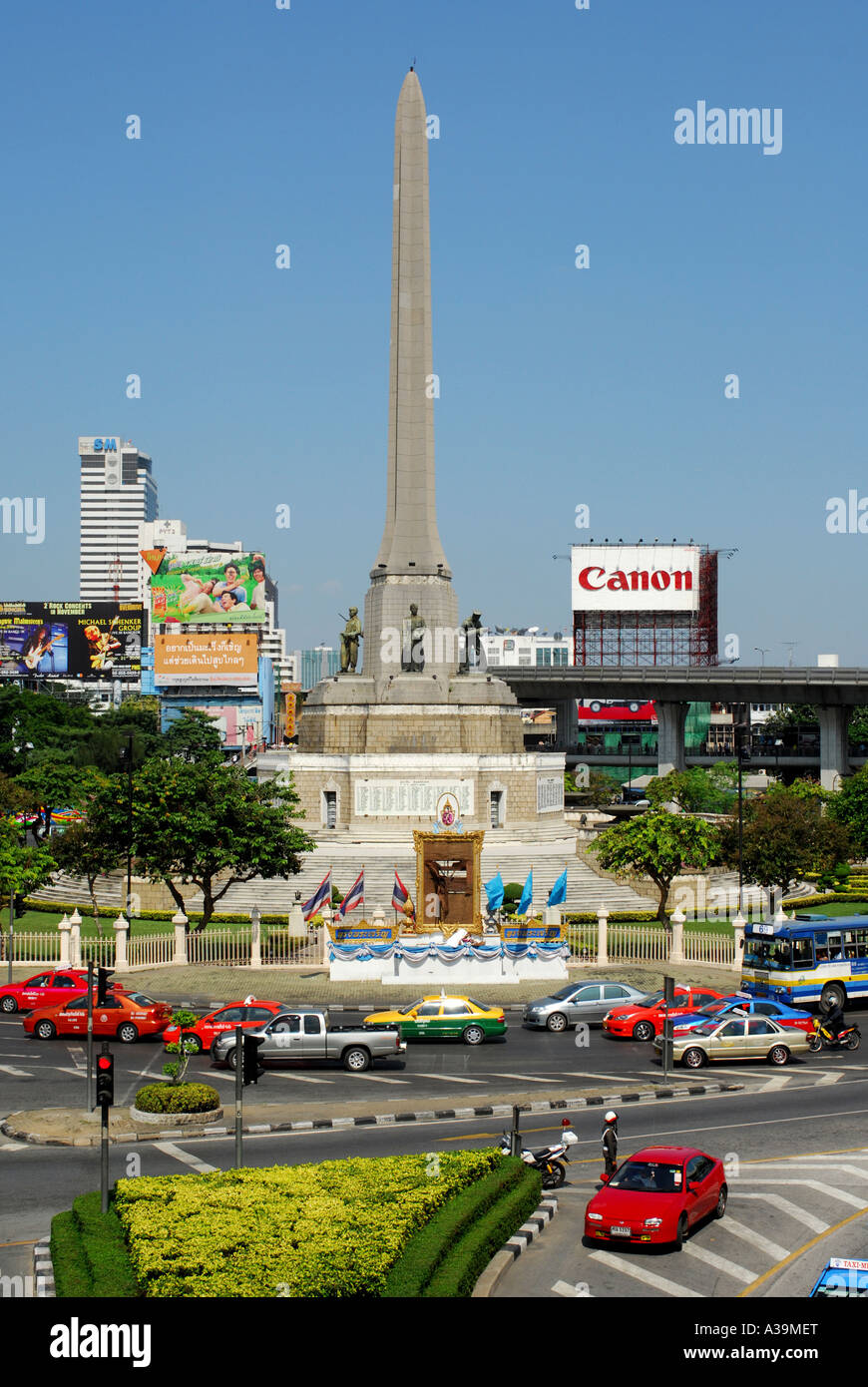 BTS Skytrain at Victory Monument Bangkok Thailand Stock Photo - Alamy