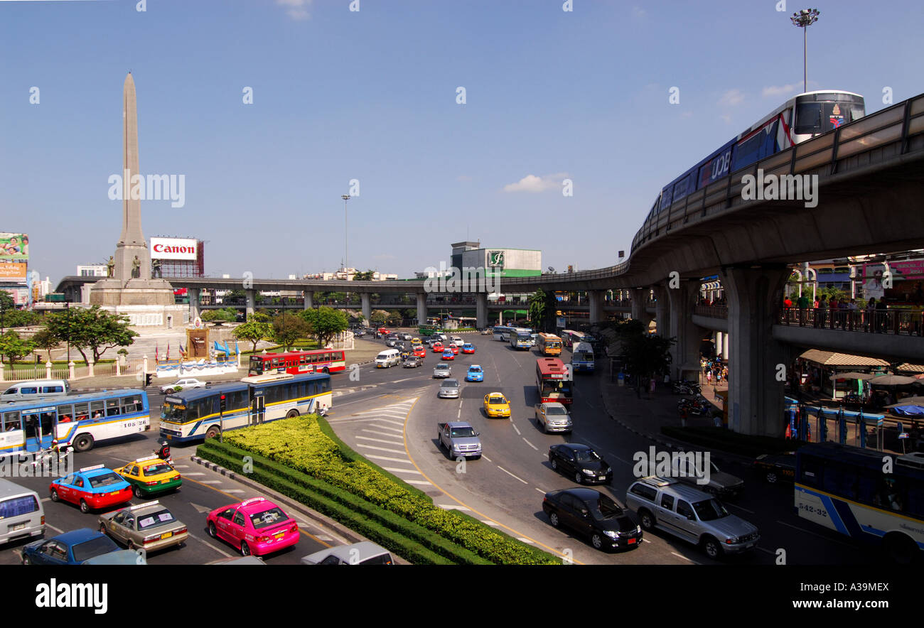 BTS Skytrain at Victory Monument Bangkok Thailand Stock Photo - Alamy