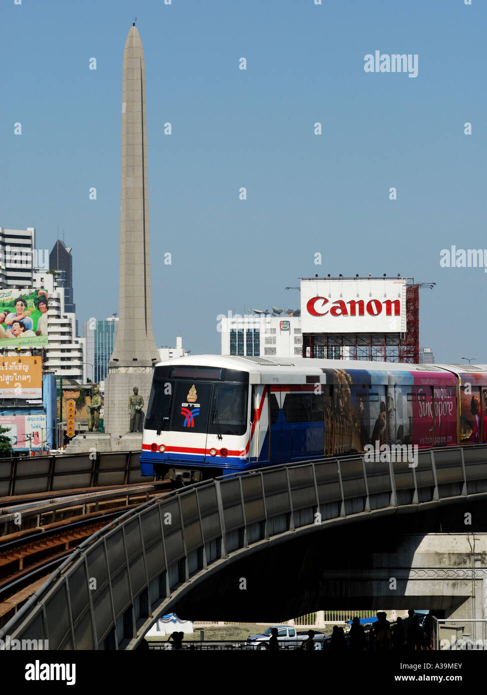 BTS Skytrain at Victory Monument Bangkok Thailand Stock Photo - Alamy