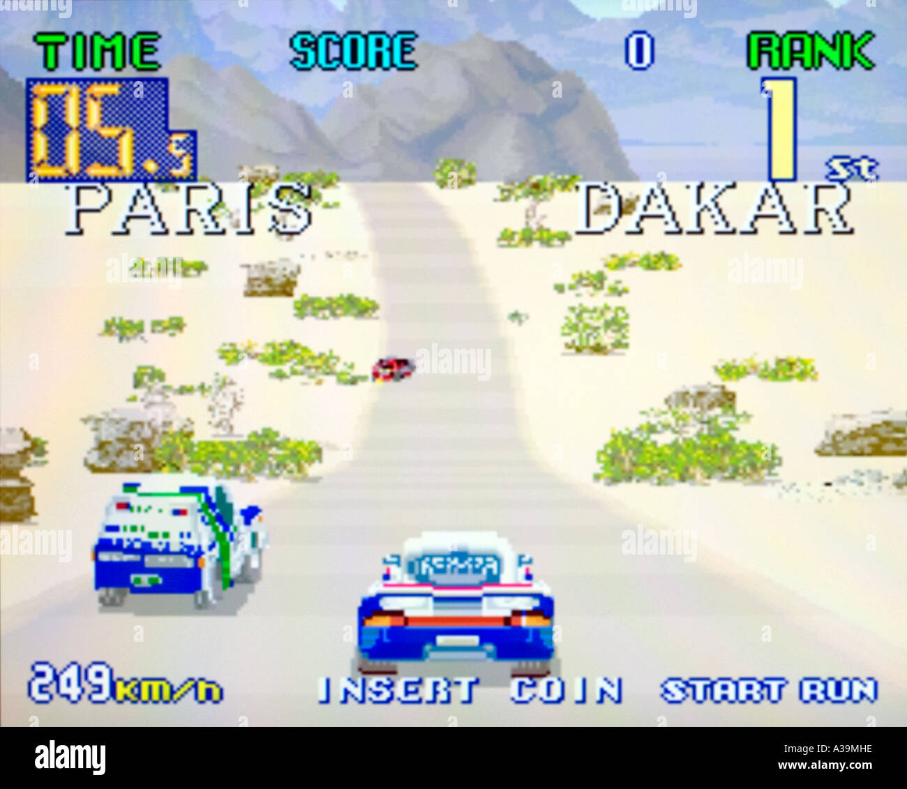 Big Run 11th Rallye Jaleco 1990 vintage arcade videogame screenshot ...