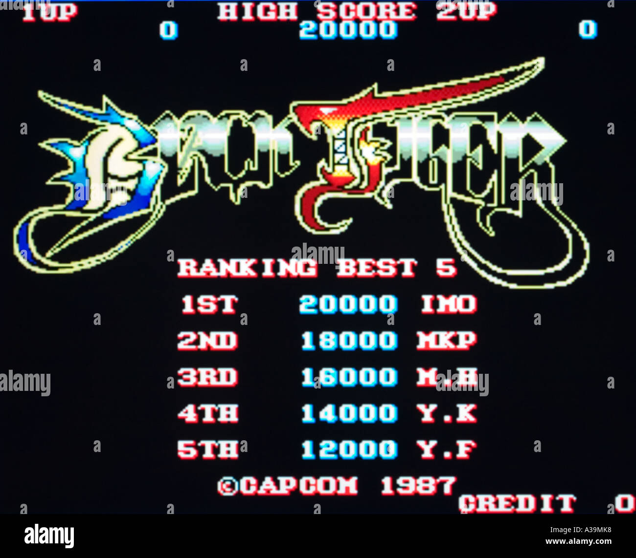 Black Tiger Capcom 1987 vintage arcade videogame screenshot - EDITORIAL ...