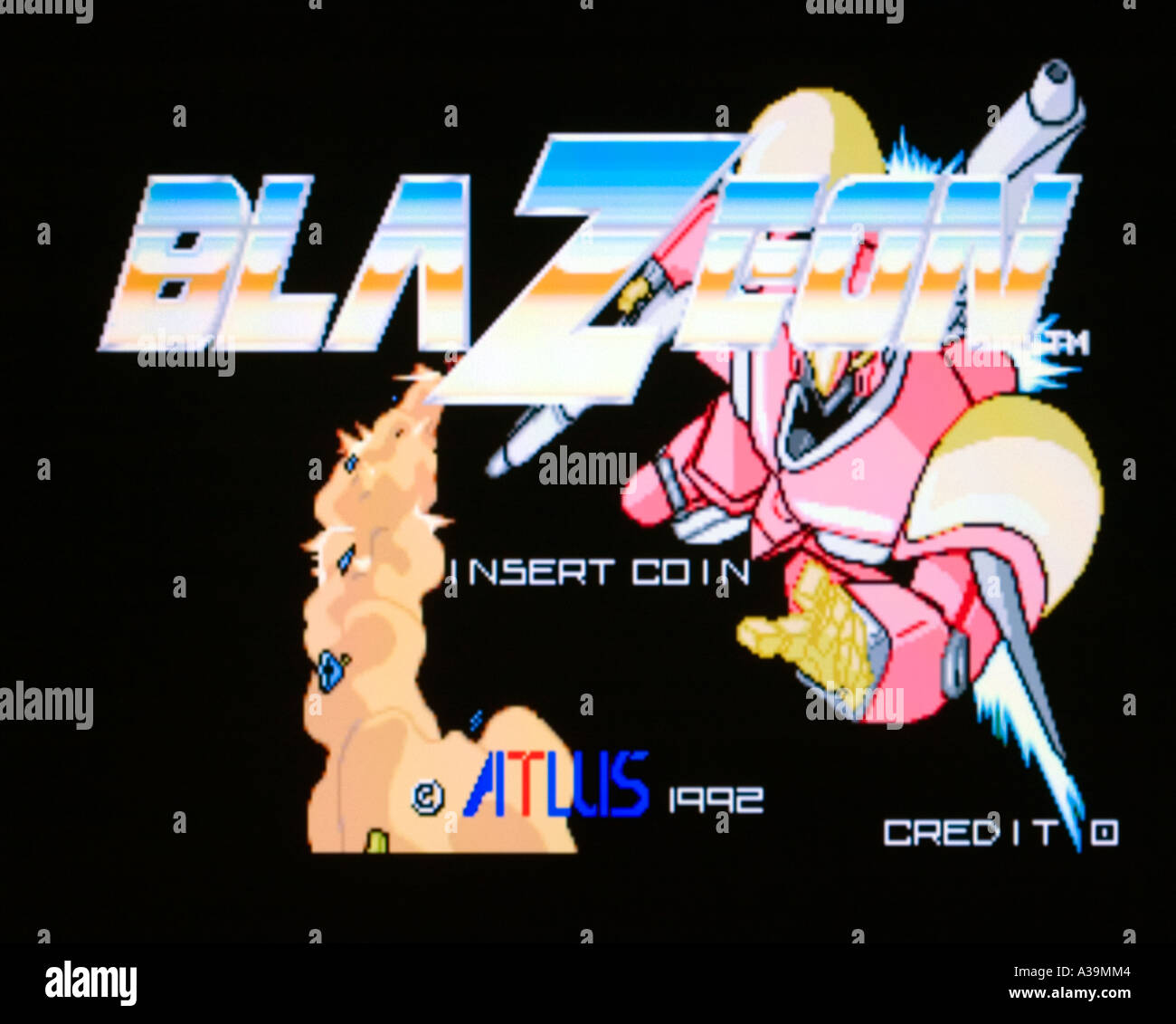 Blazeon Atlus 1992 vintage arcade videogame screenshot - EDITORIAL USE ...