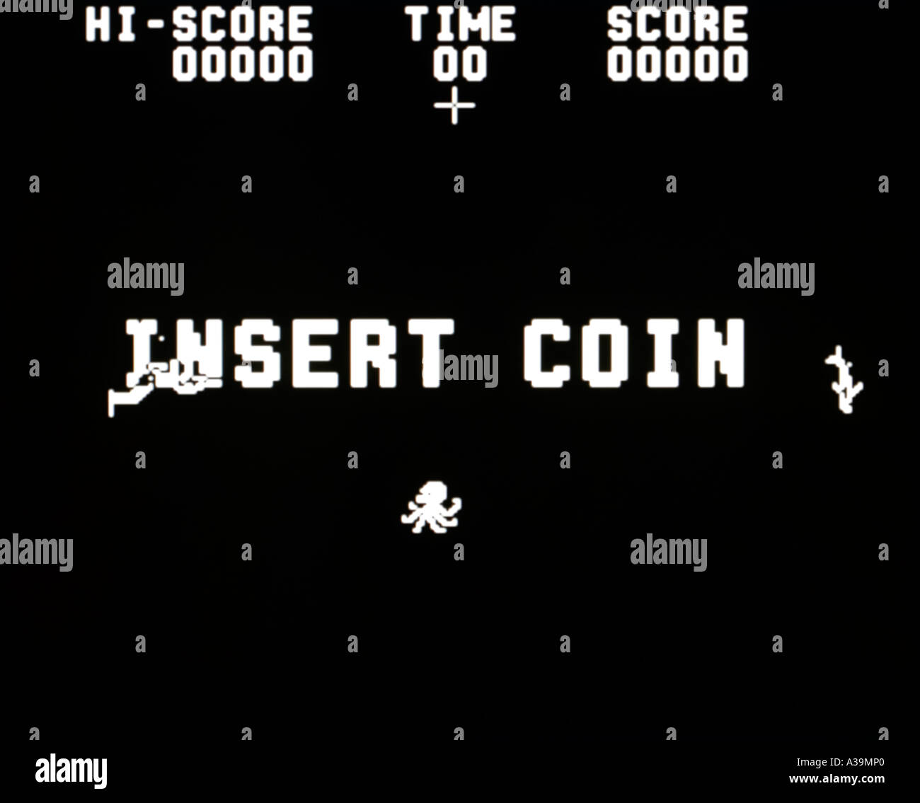 Blue Sharkl Midway 1978 vintage arcade videogame screenshot - EDITORIAL ...