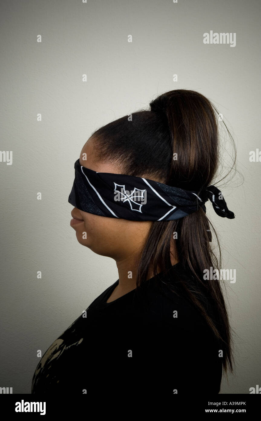Blind folded hi-res stock photography and images - Alamy
