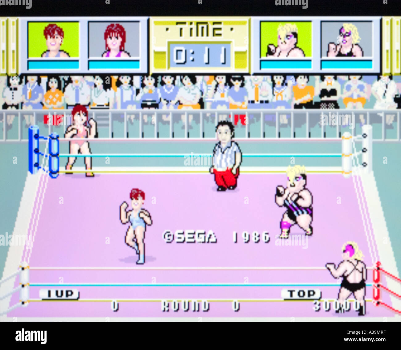 Body Slam Sega 1986 vintage arcade videogame screenshot - EDITORIAL USE ...