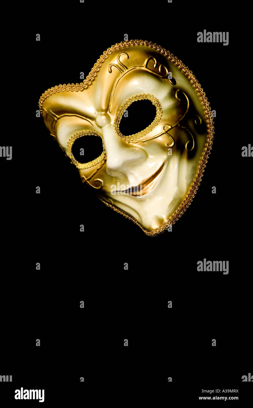 Mask on a black background Stock Photo - Alamy