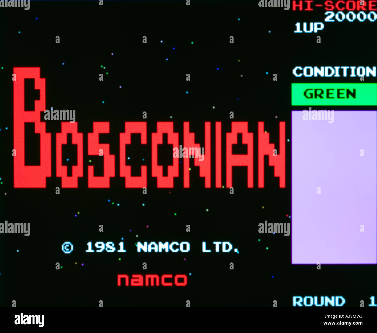 Bosconian Namco 1981 vintage arcade videogame screenshot - EDITORIAL ...