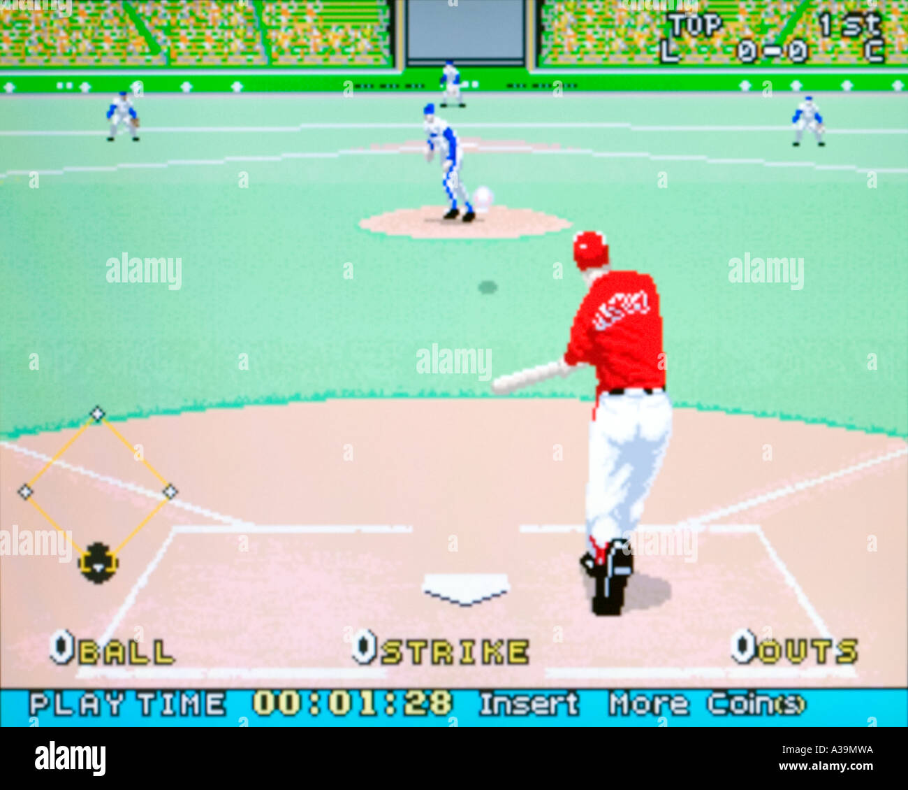 Bottom of the Ninth 9th Konami 1989 vintage arcade videogame screenshot ...