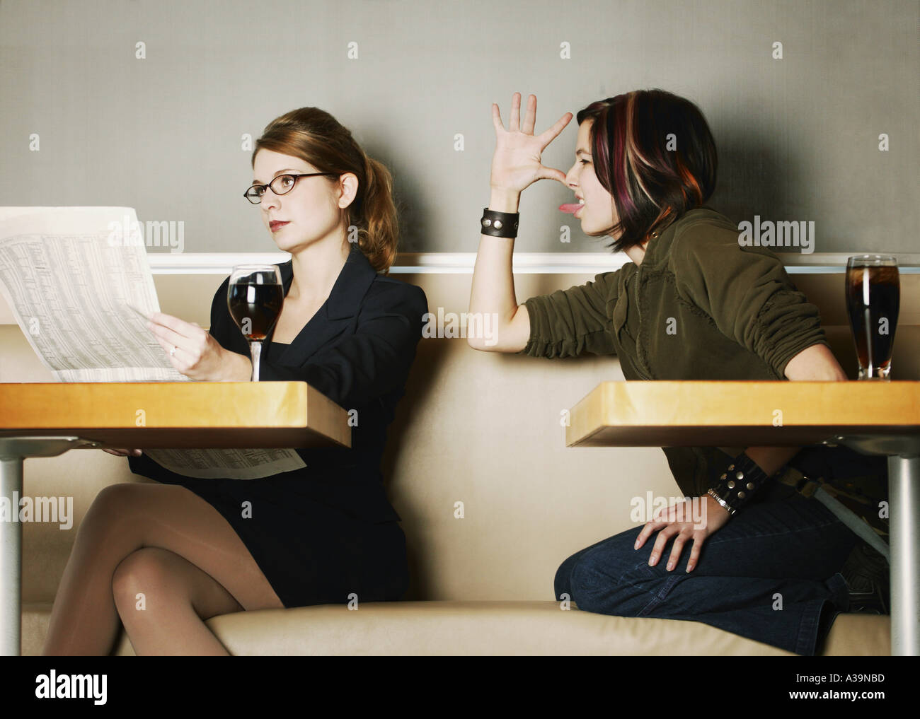 Teen making rude gesture hi-res stock photography and images - Alamy