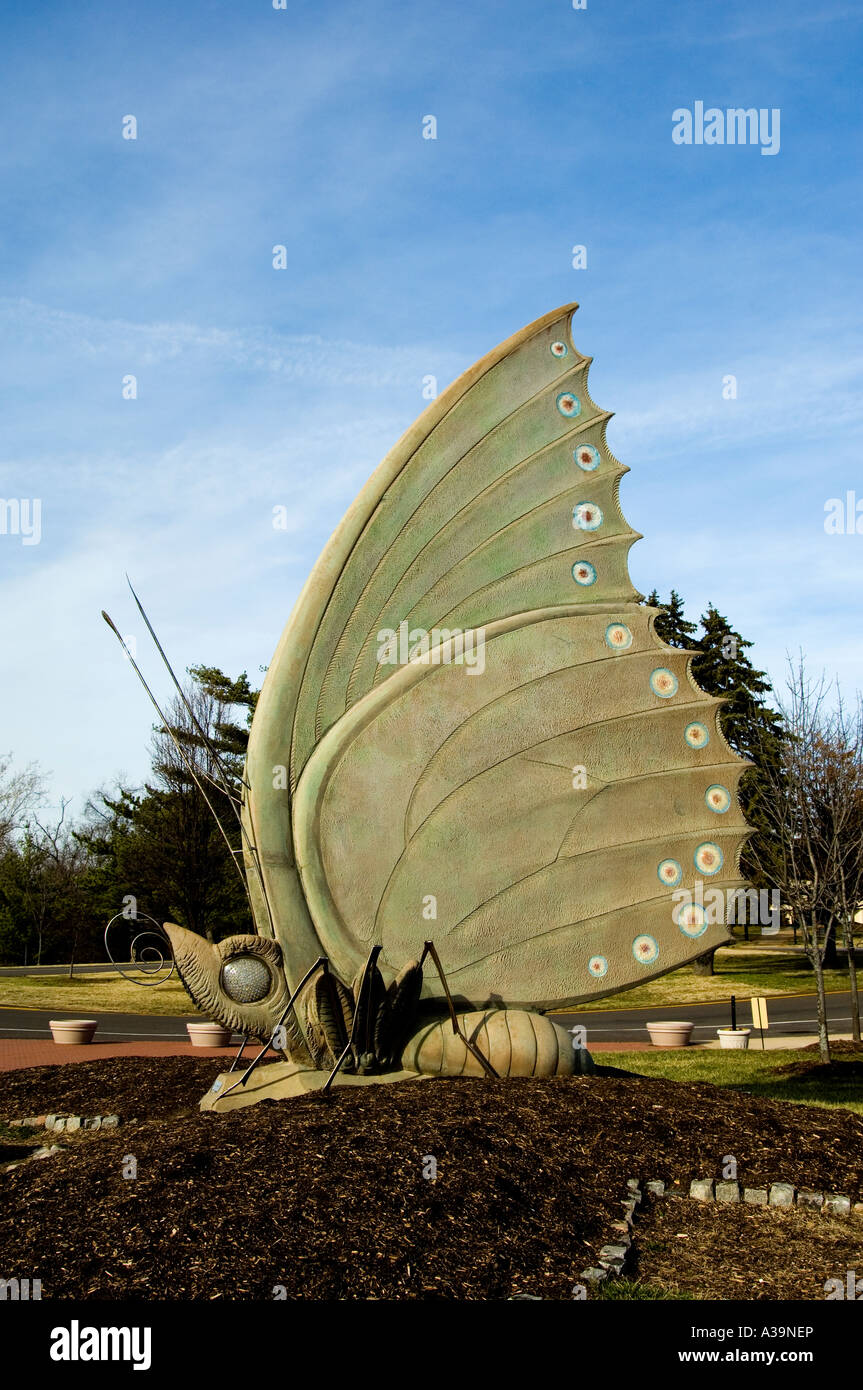 Butterfly statue at MBG The Butterfly House Missouri USA Stock Photo ...