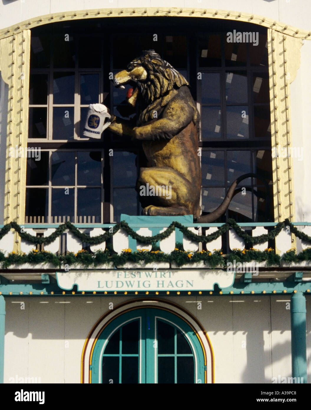 Beer Tents At The Munich Oktoberfest High Resolution Stock Photography ...