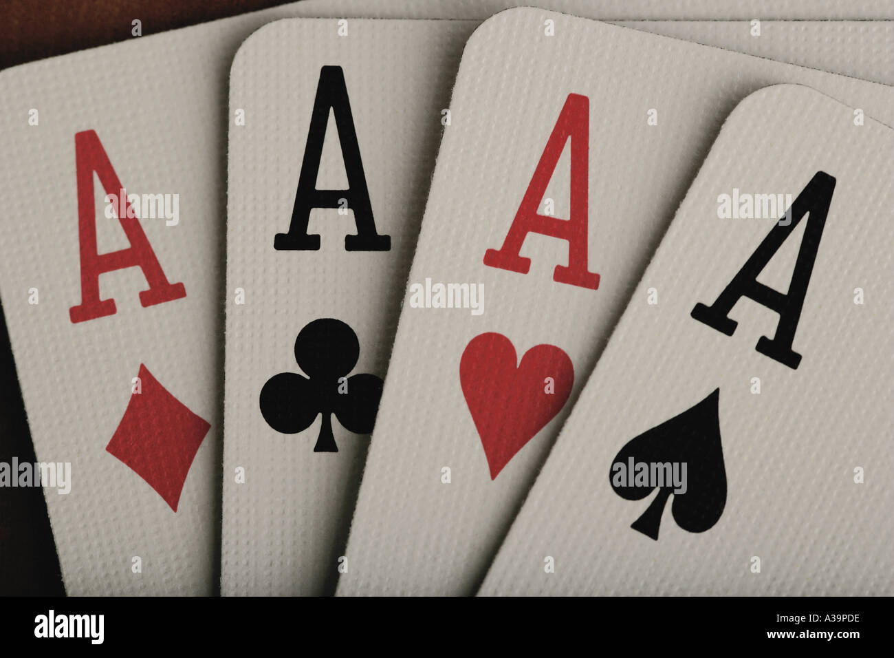 Poker hands four kind closeup hi-res stock photography and images - Alamy