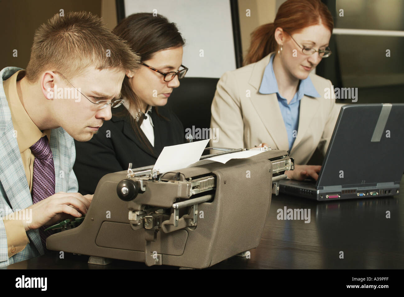 Group old people working hi-res stock photography and images - Alamy