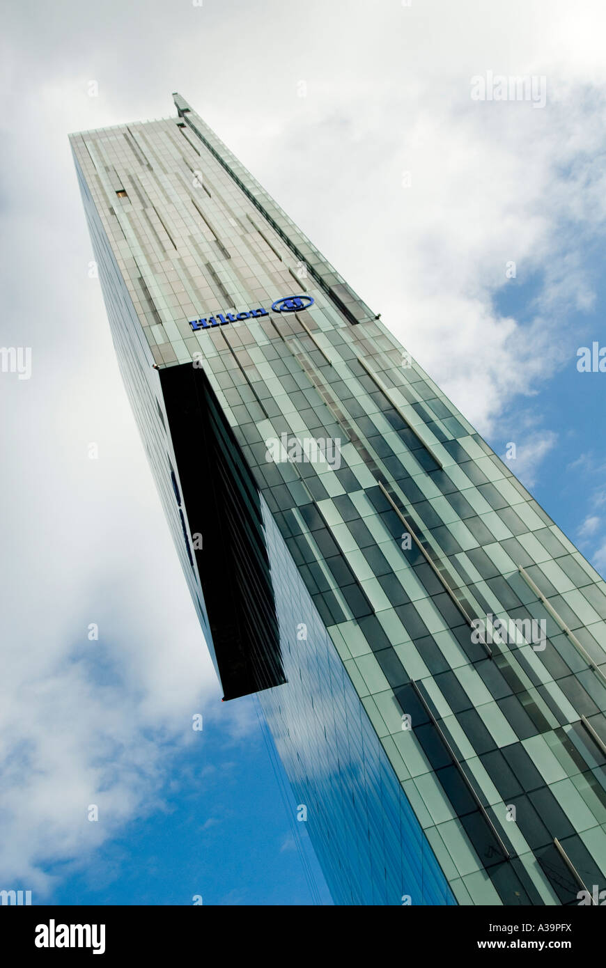 Vertical view of the Hilton Tower also known as Beetham Tower in ...