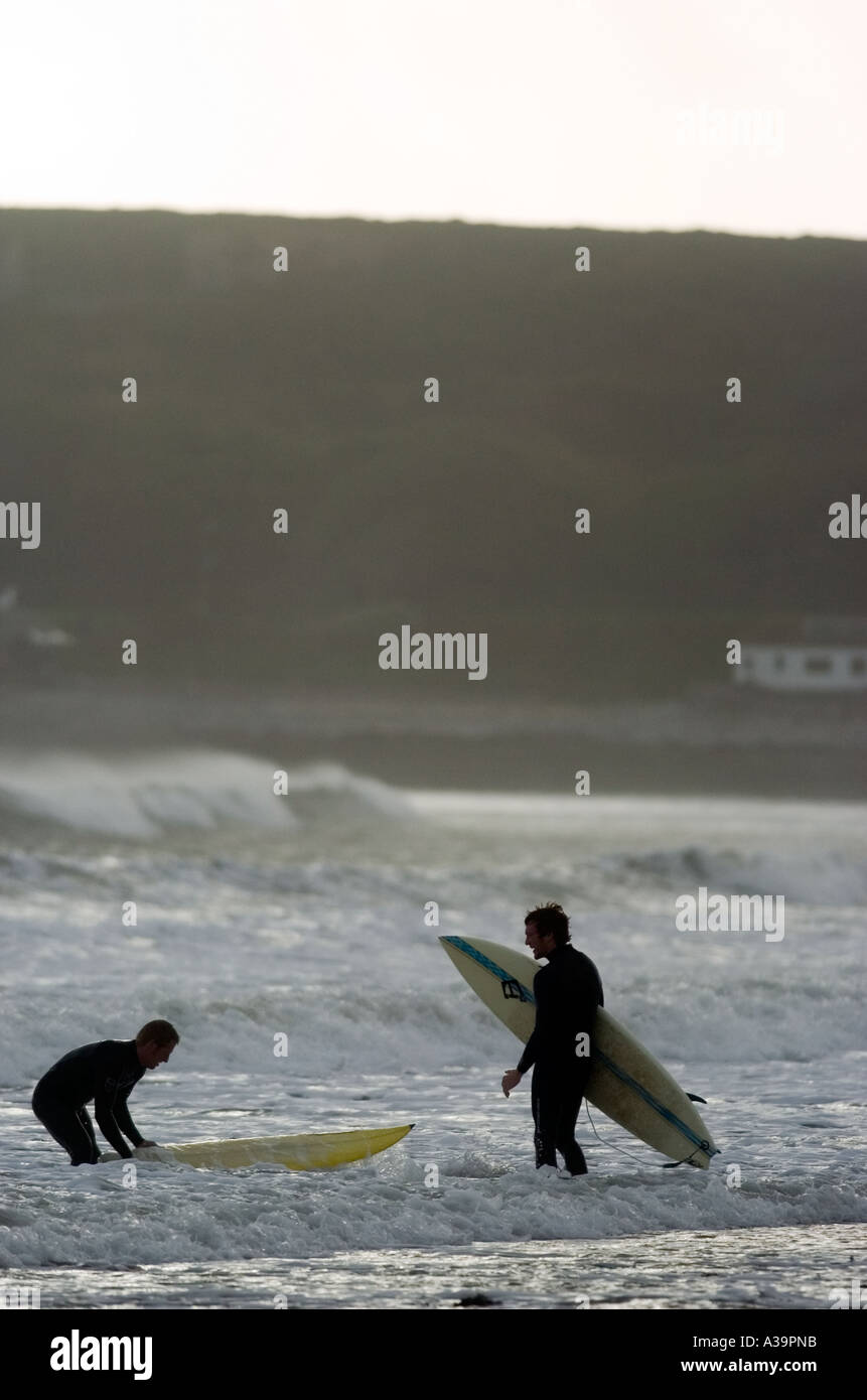 Surfers Horton Beach Gower Peninsular South Wales Stock Photo - Alamy