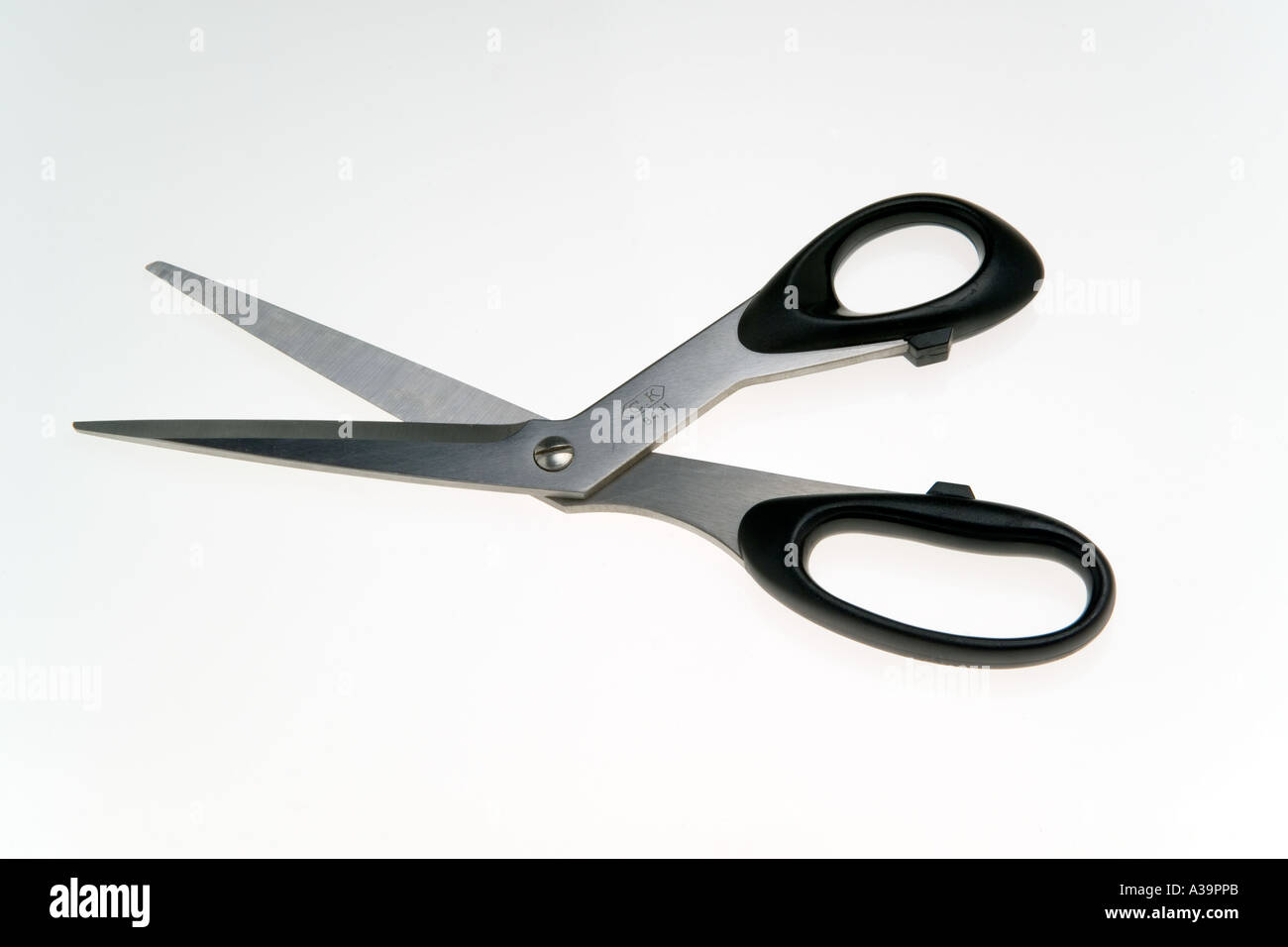Black handled scissors Stock Photo - Alamy