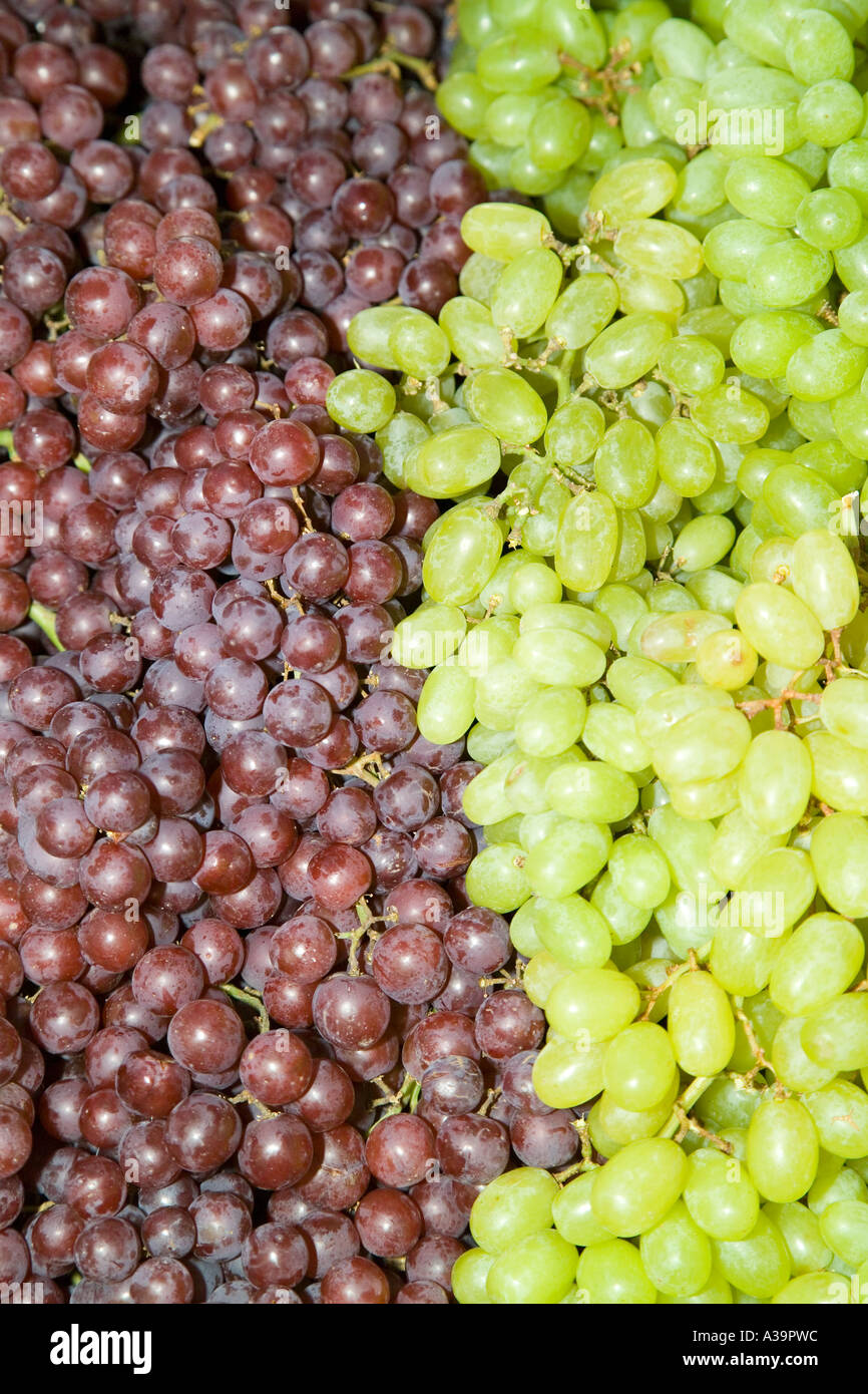 Red and white grapes vertical Stock Photo - Alamy