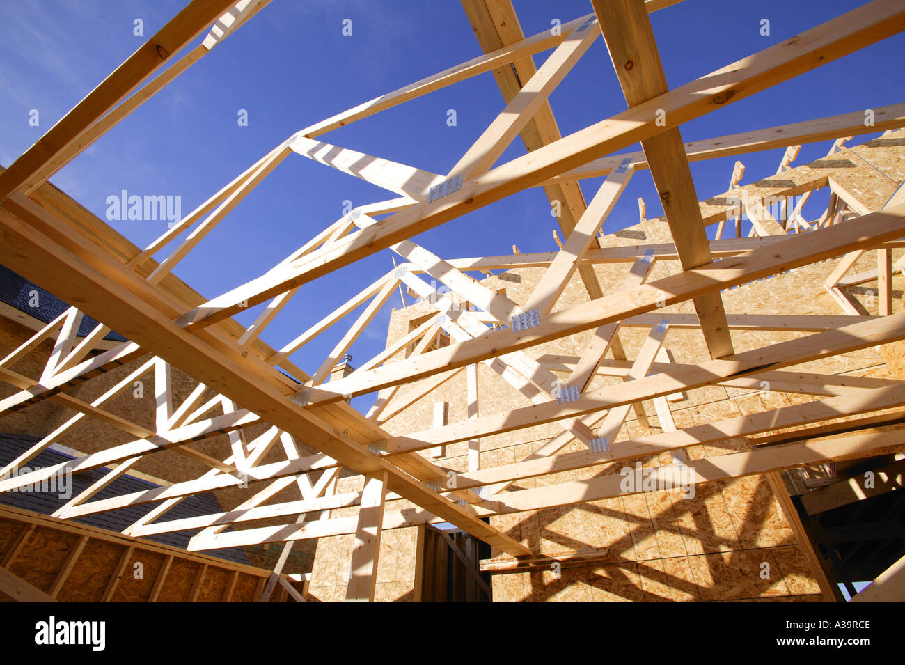 Framework for roof Stock Photo - Alamy