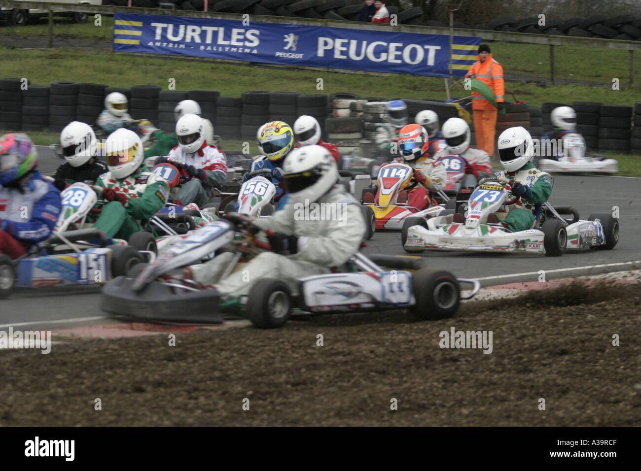 The senior rotax max kart field causes mayhem and spreads out at a ...