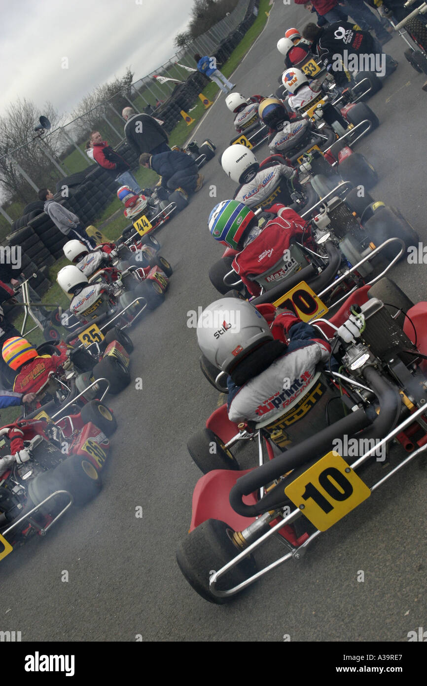 vertical mini max kart grid from the rear Nutts Corner motorsport ...
