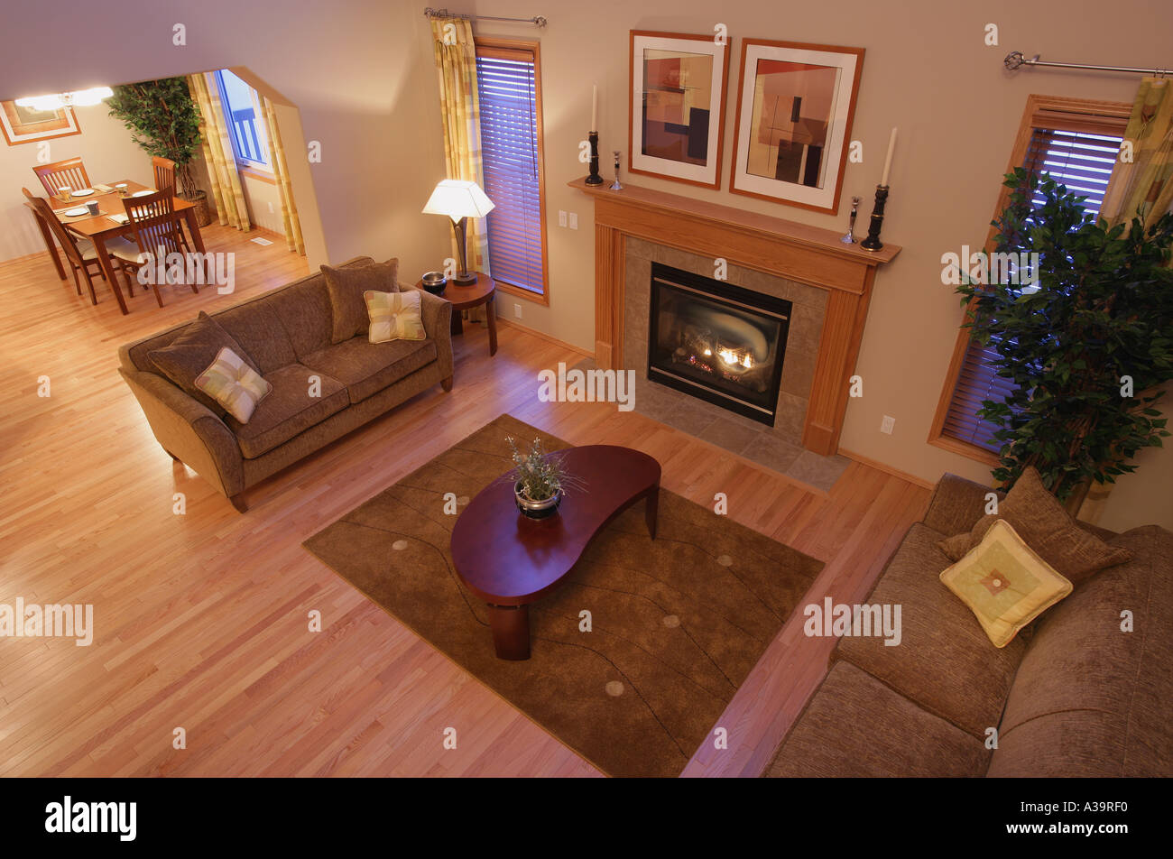 Interior of living room space Stock Photo - Alamy