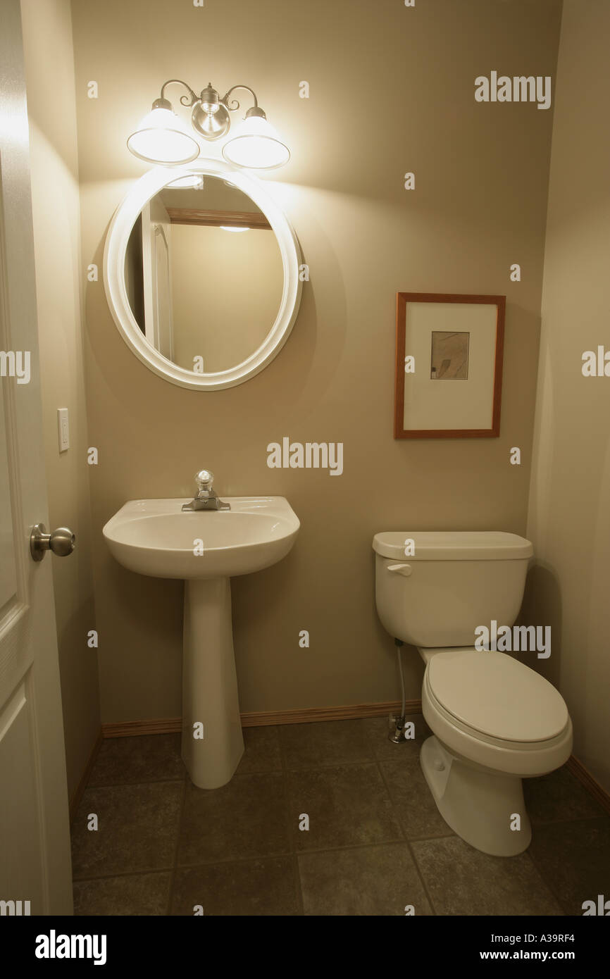 Hand basin and toilet Stock Photo - Alamy