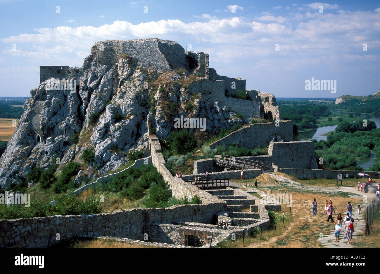 The remains of Devin Castle near Bratislava Slovakia Stock Photo - Alamy