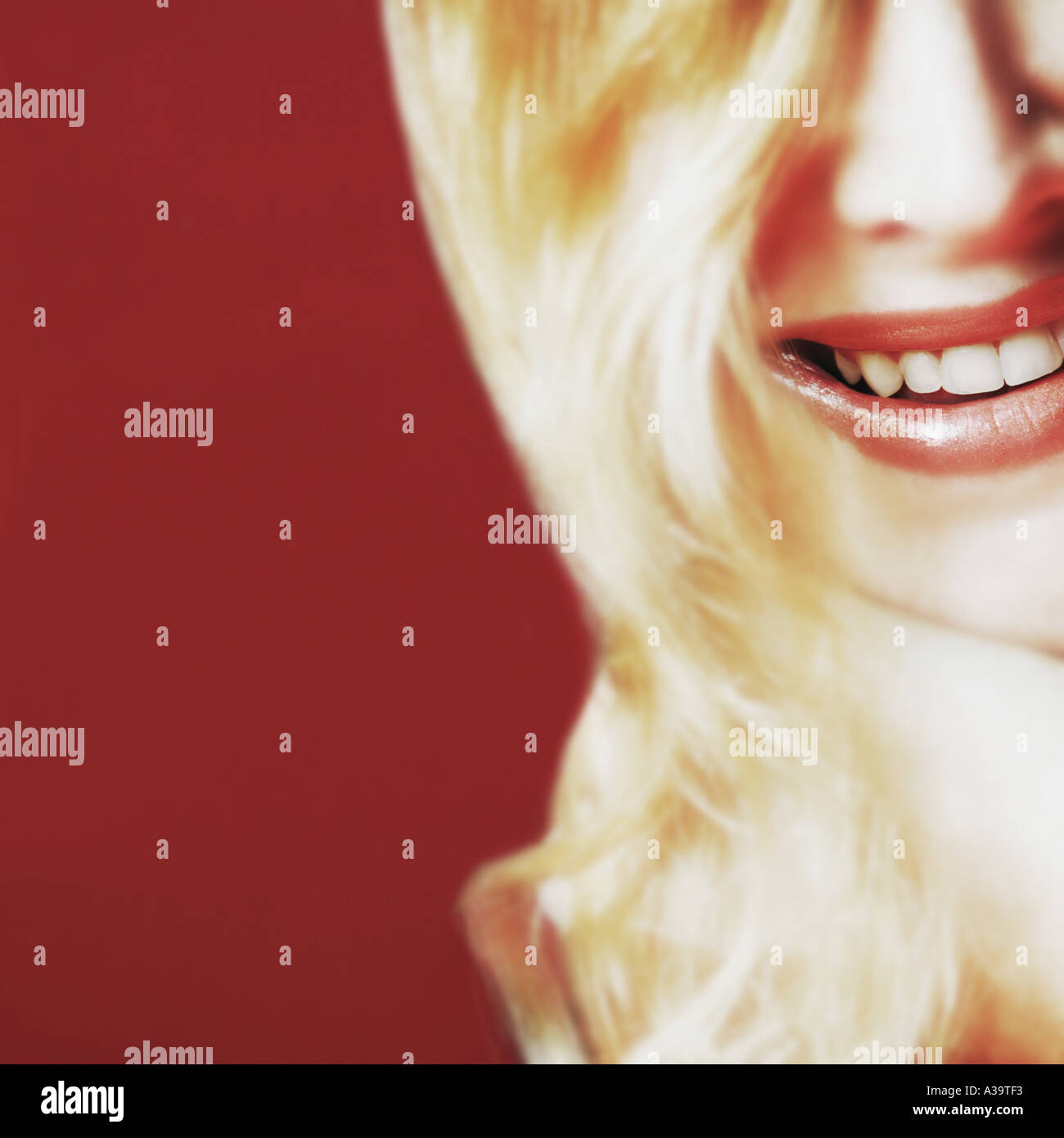 close up of glamorous female mouth and part of face Stock Photo - Alamy