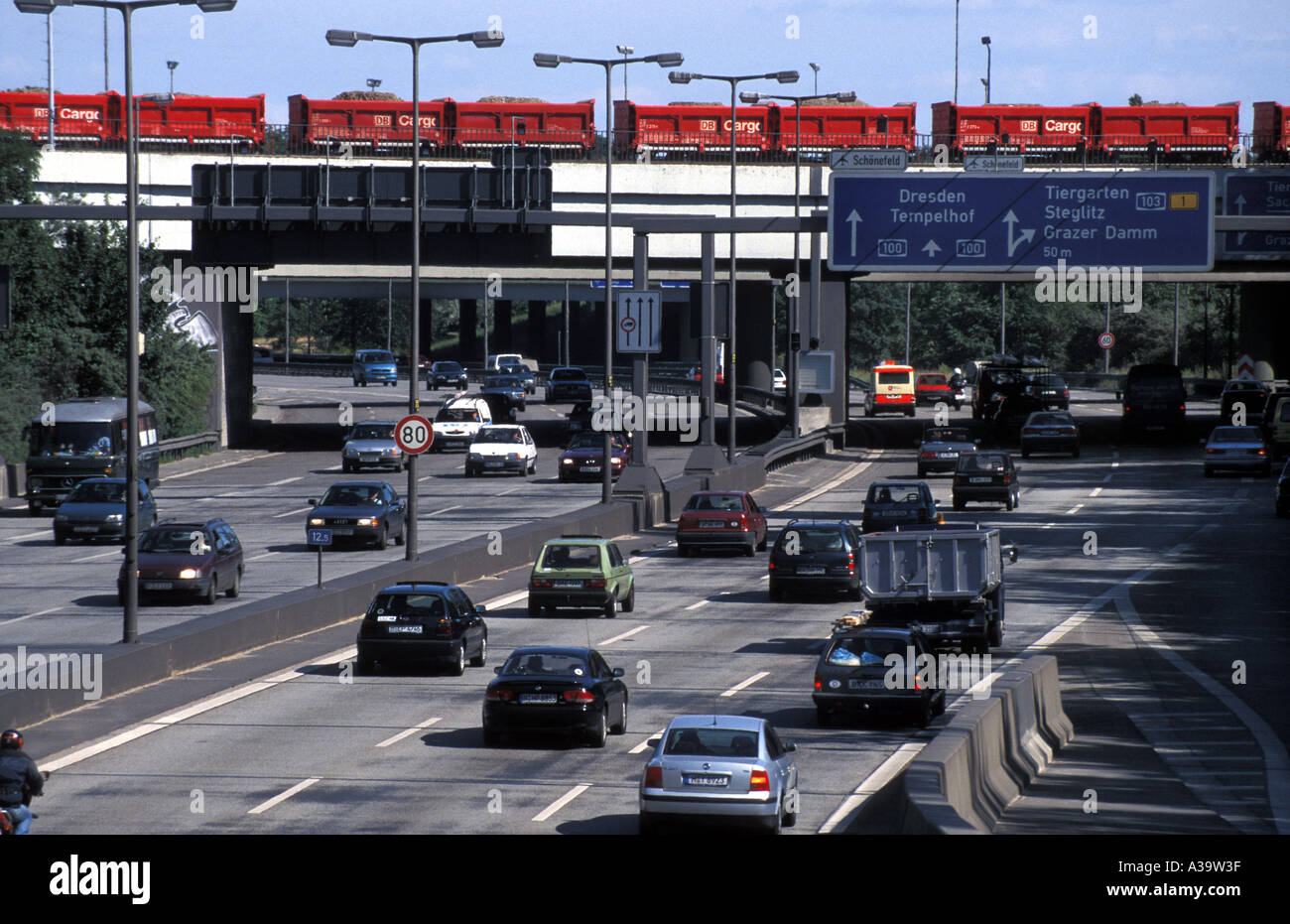 Germany Berlin the Stadtring motorway Stock Photo - Alamy