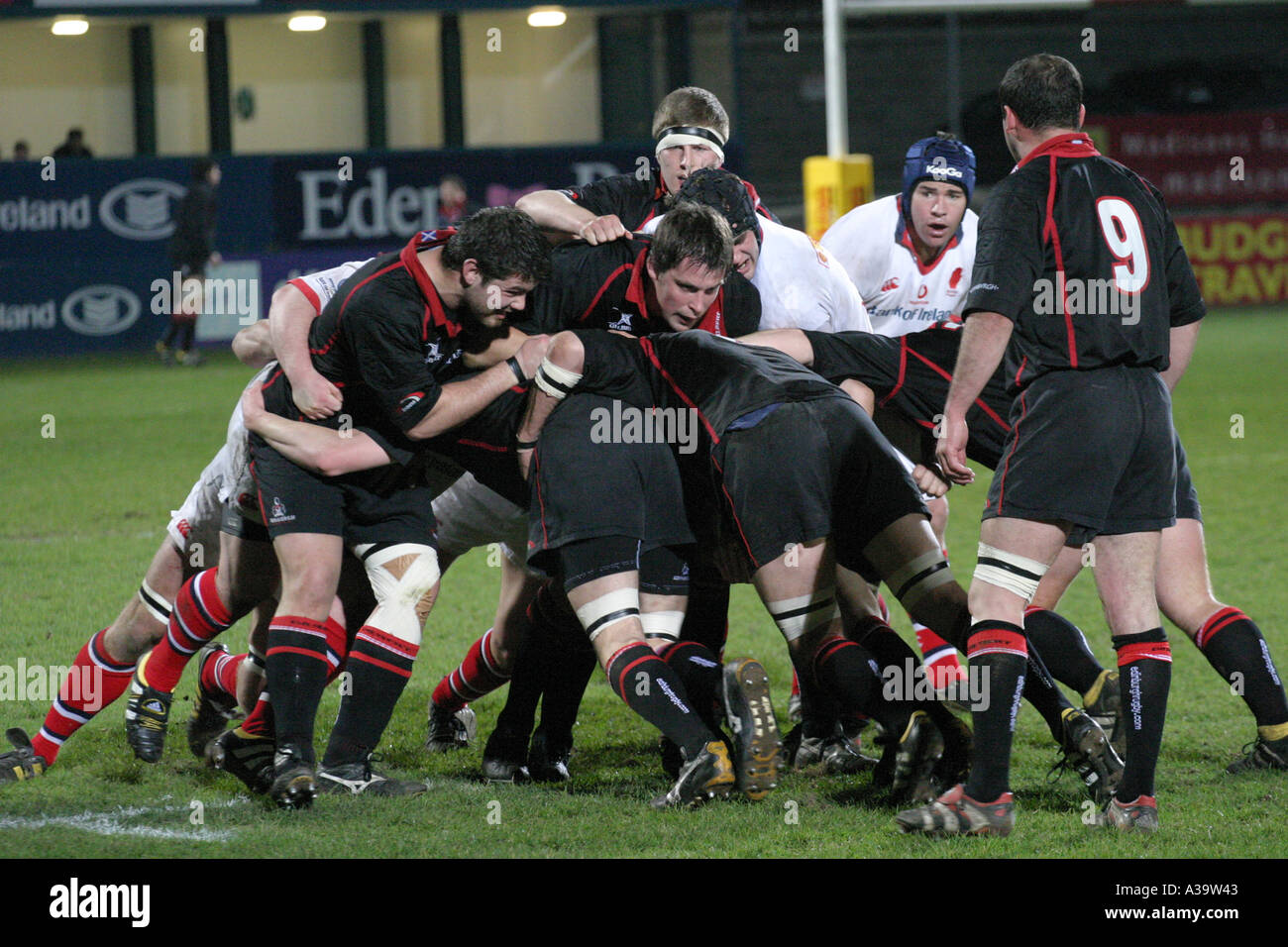 Rugby union Maul Ulster v Edinburgh Celtic league Ravenhill Belfast ...