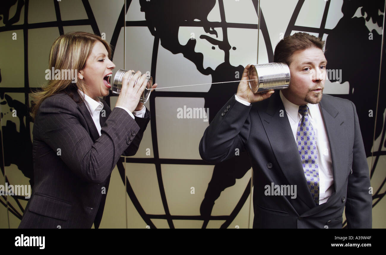 Trying to communicate Stock Photo - Alamy