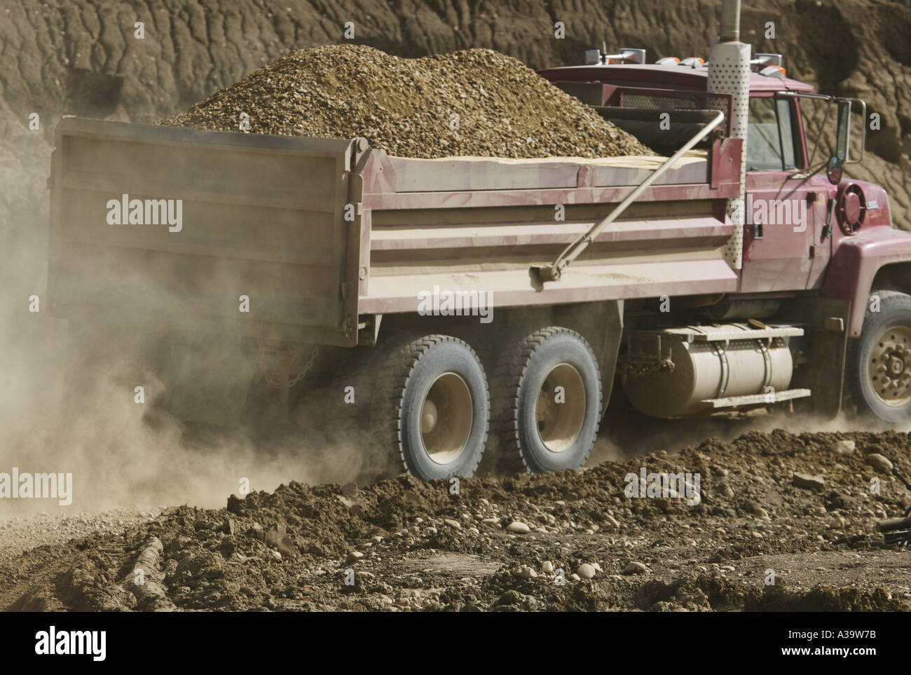 Truck with a full load Stock Photo - Alamy