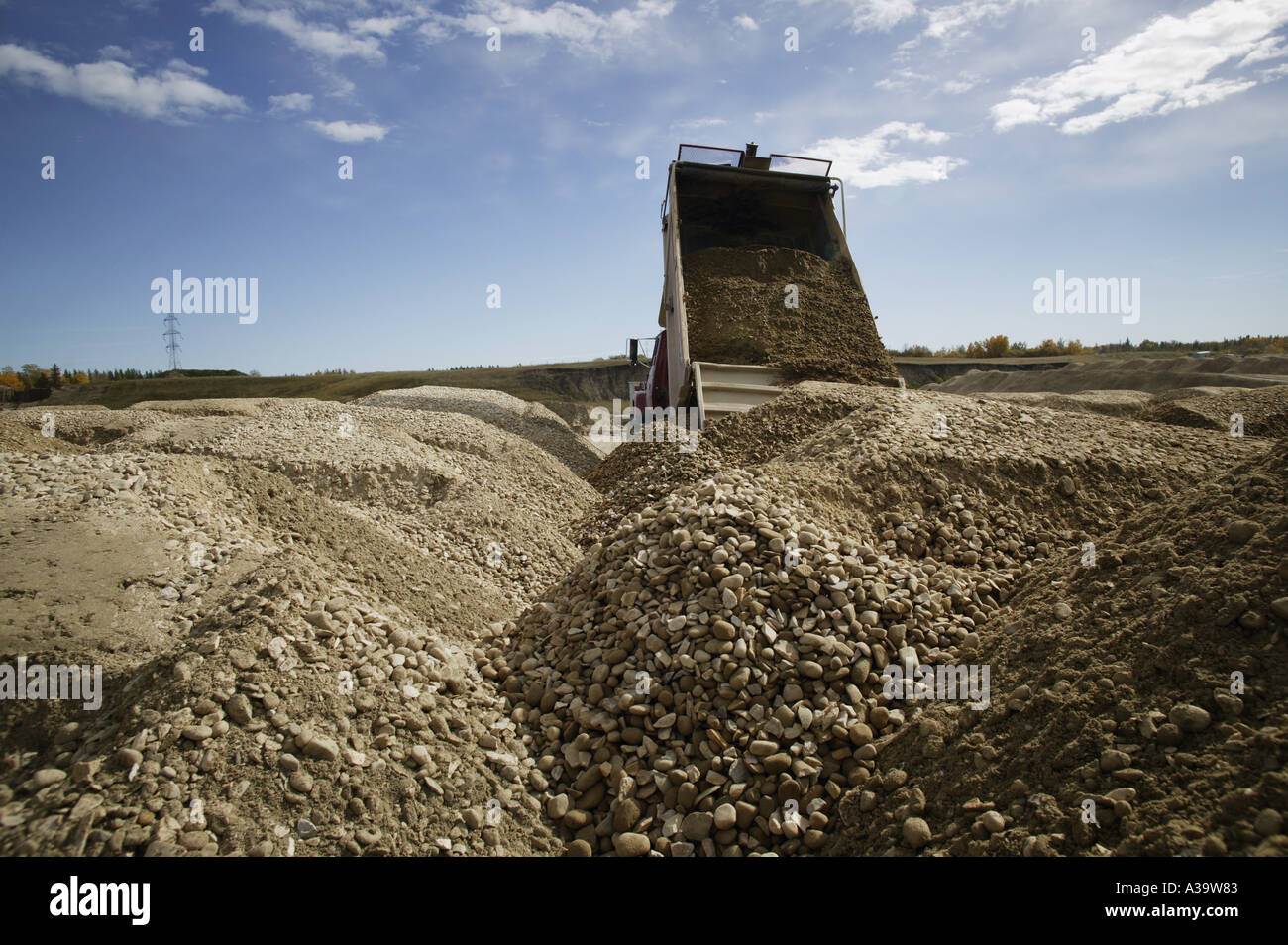 Delivering load of rocks Stock Photo - Alamy