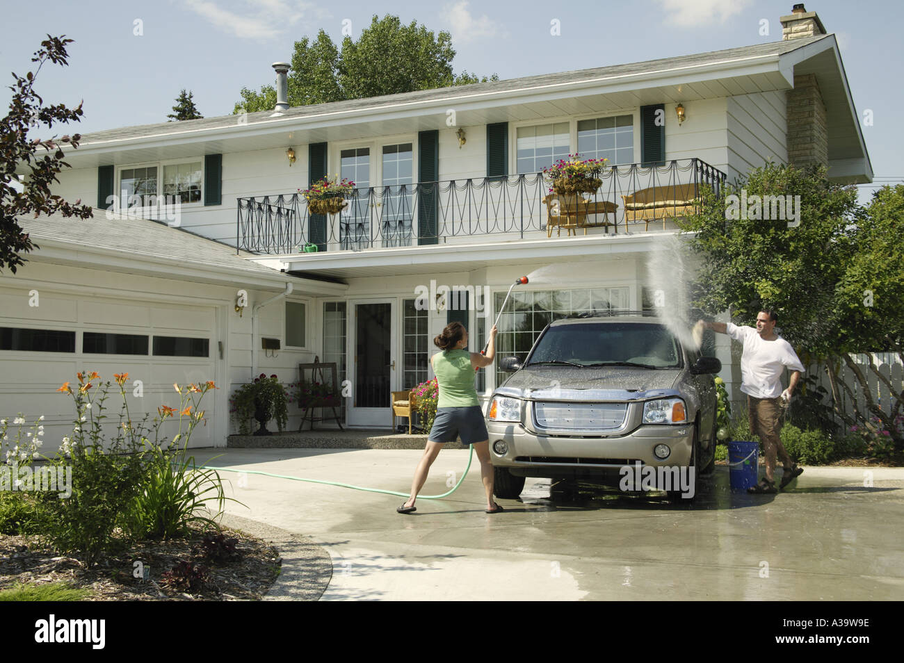 Washing the car Stock Photo - Alamy