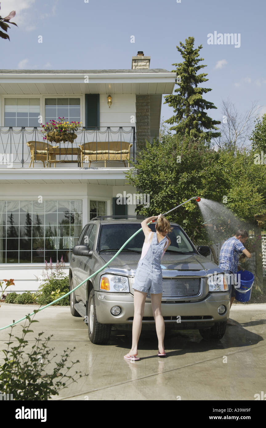 Washing the car Stock Photo - Alamy