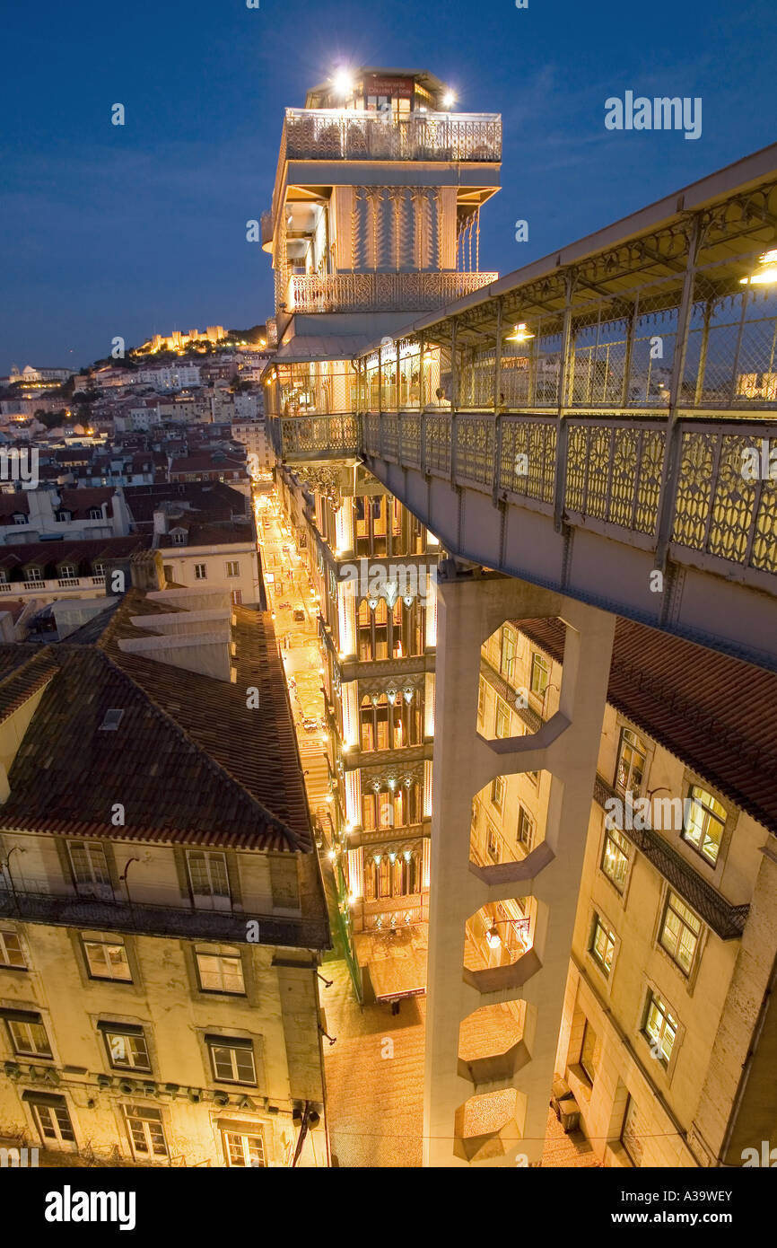 Lisbon Elevator Santa Justa Stock Photo - Alamy