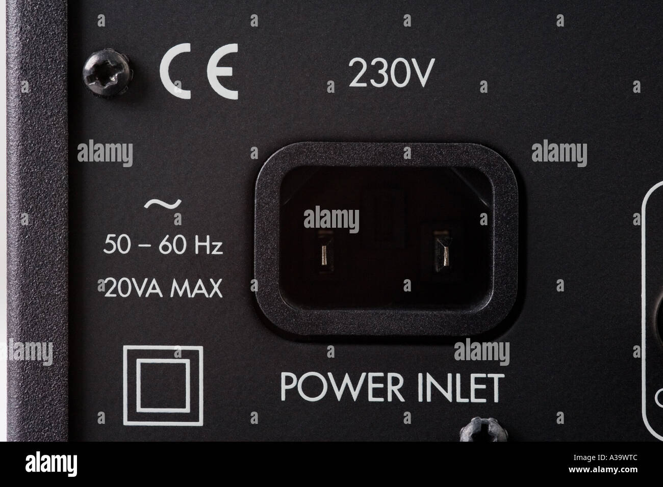 mains power inlet socket Stock Photo - Alamy