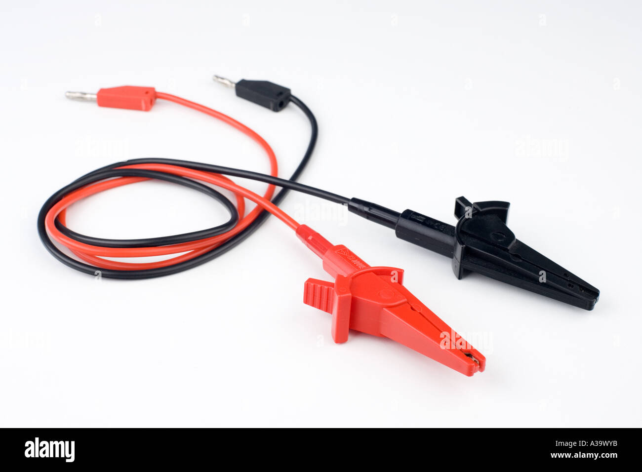 alligator clips and test meter leads Stock Photo - Alamy