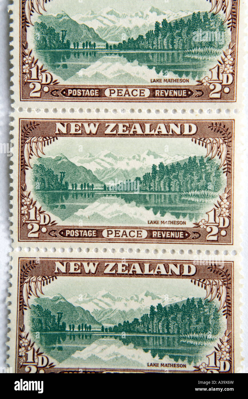 New Zealand postage stamps Stock Photo - Alamy