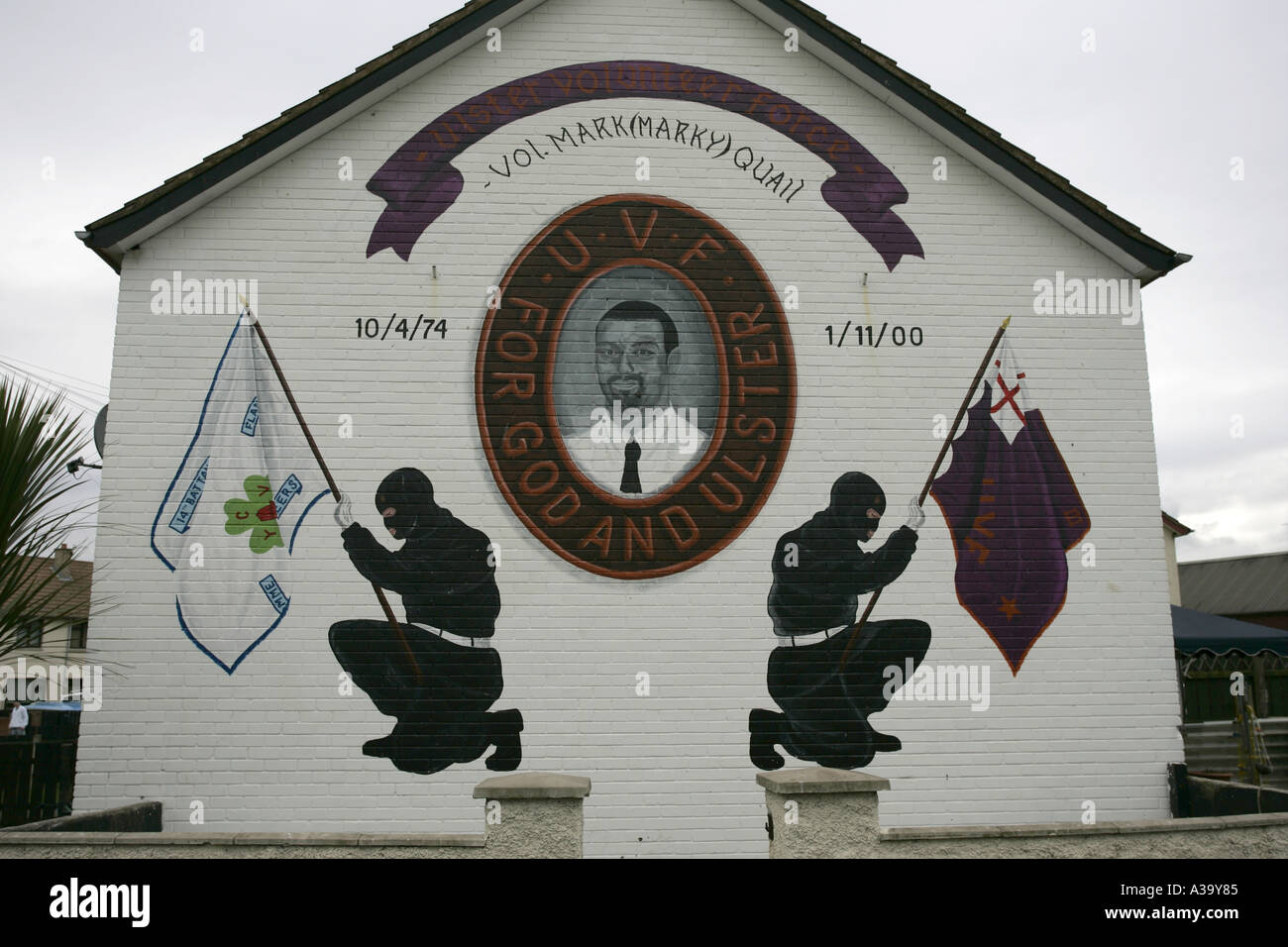 UVF mark quail loyalist wall mural rathcoole newtownabbey county antrim ...