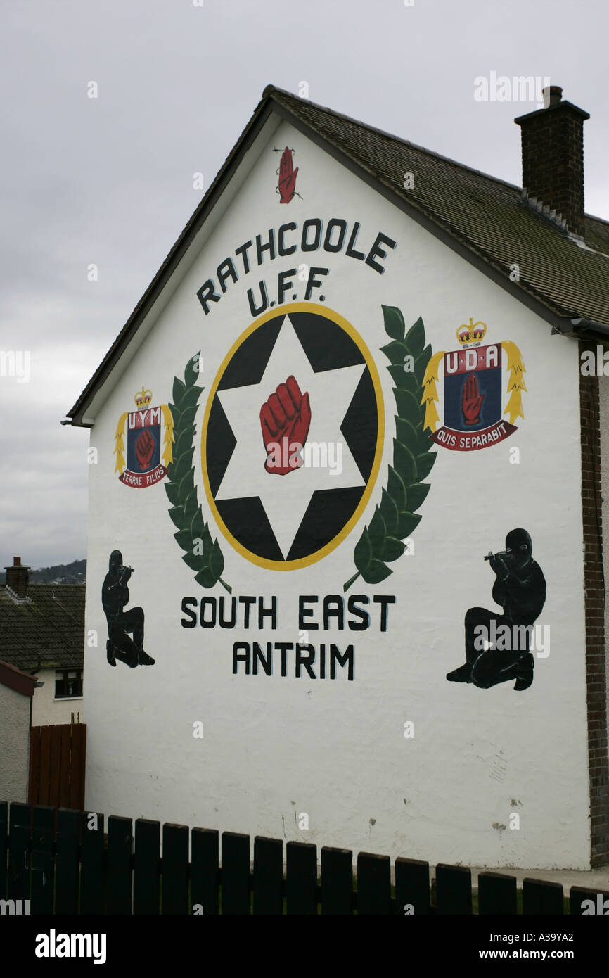 UFF loyalist wall mural rathcoole newtownabbey county antrim northern ...