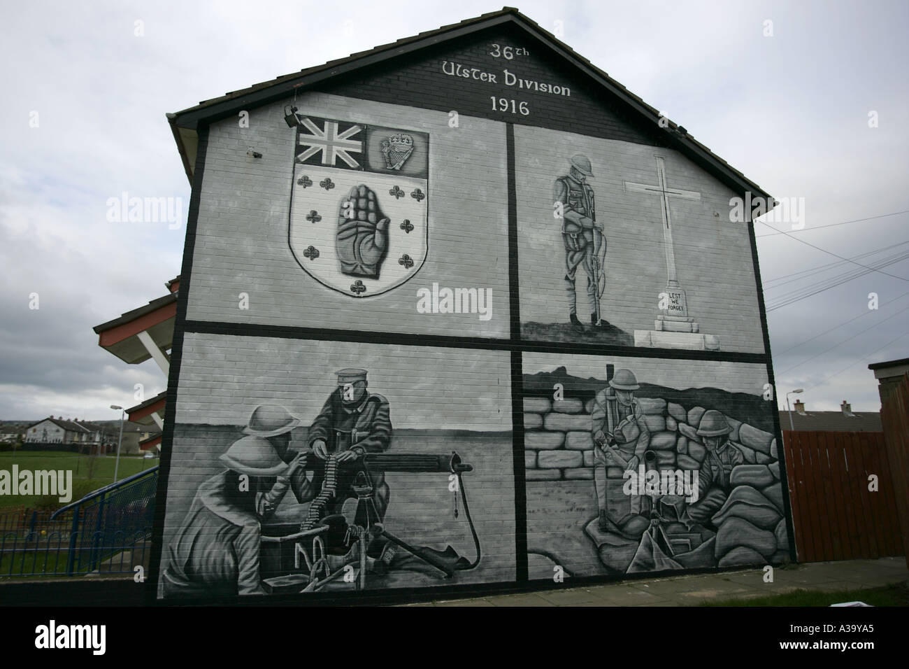 36th Ulster Division UVF loyalist wall mural monkstown county antrim ...