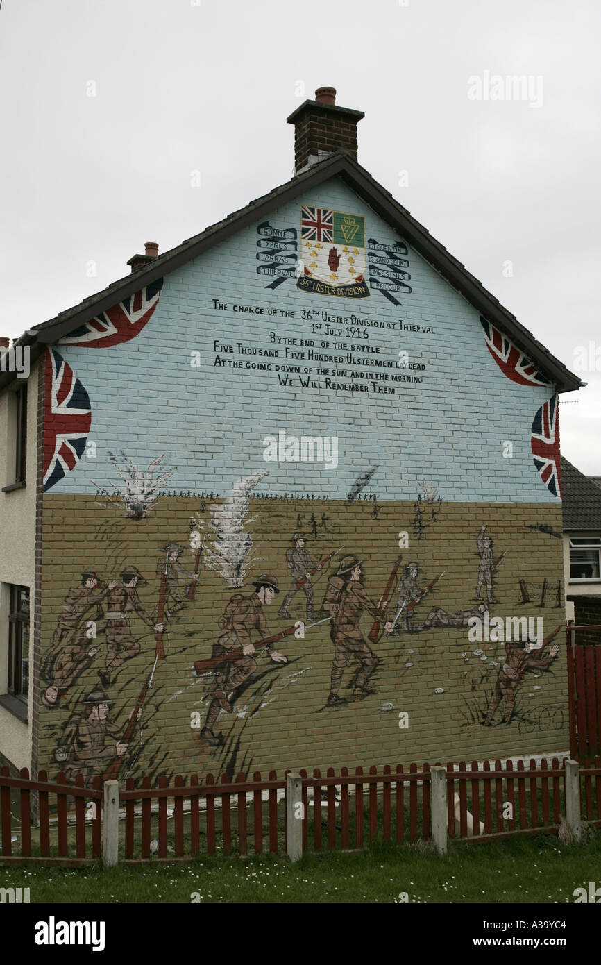 UVF Ulster Volunteer Force 36th Ulster Somme wall mural rathcoole ...