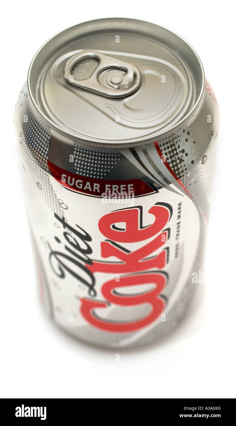 Can Of Diet Coka Cola On White Background Stock Photo - Alamy