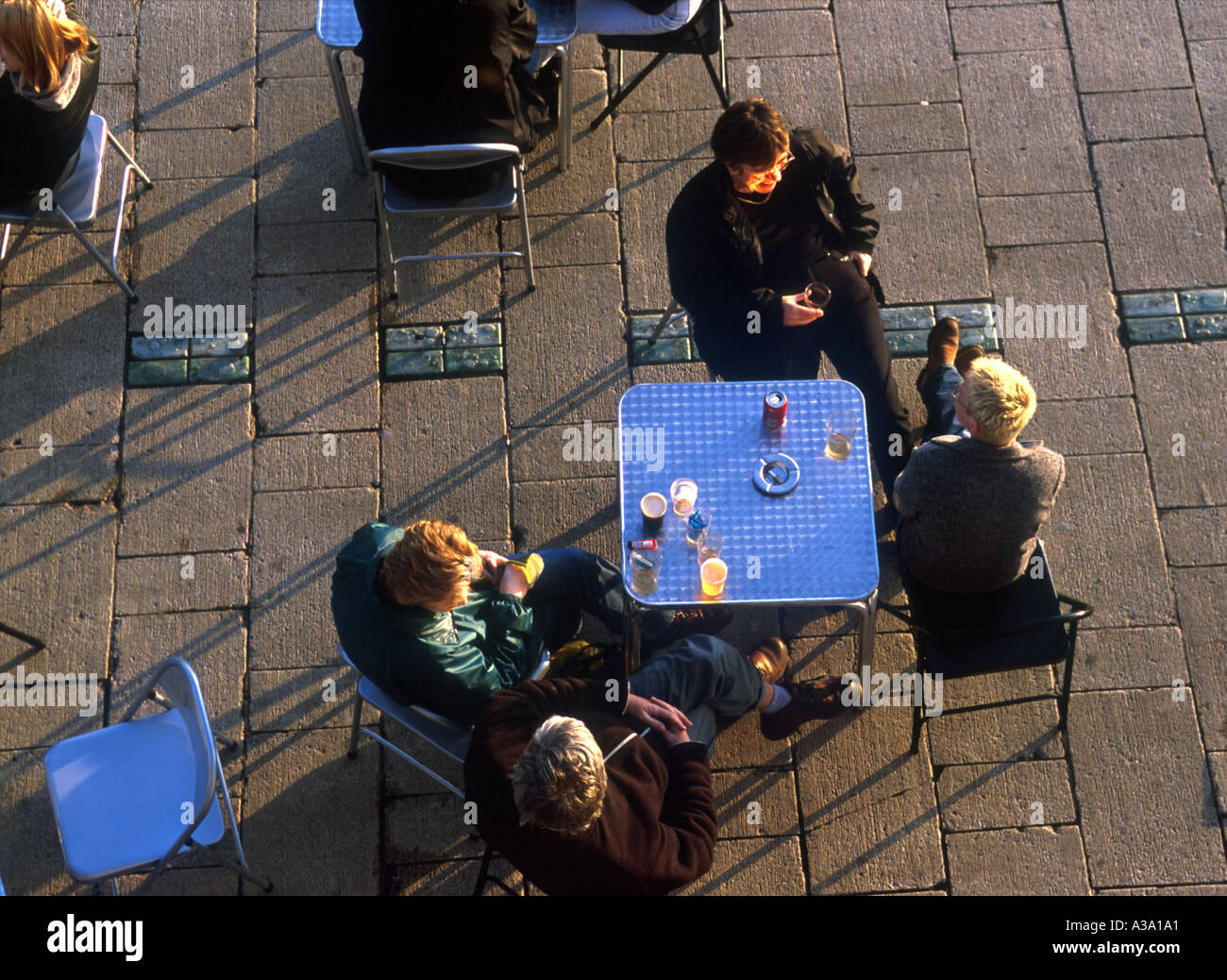 March 17th 2002 Tourists enjoy the afternoon soon at Brighton Beach ...